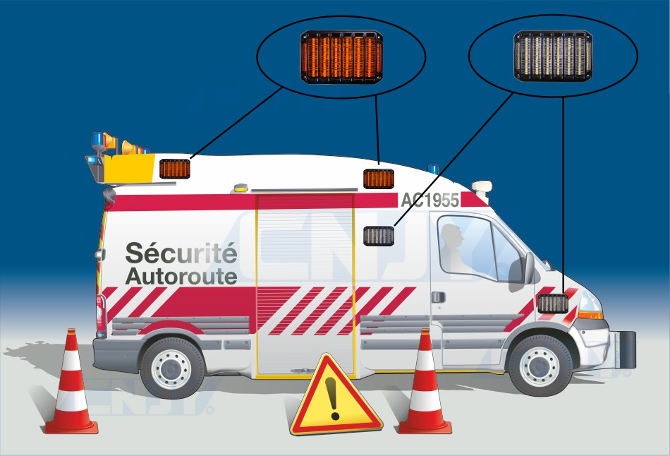 Feu de signalisation périmétrique clignotant à led FALCON® 12/24V